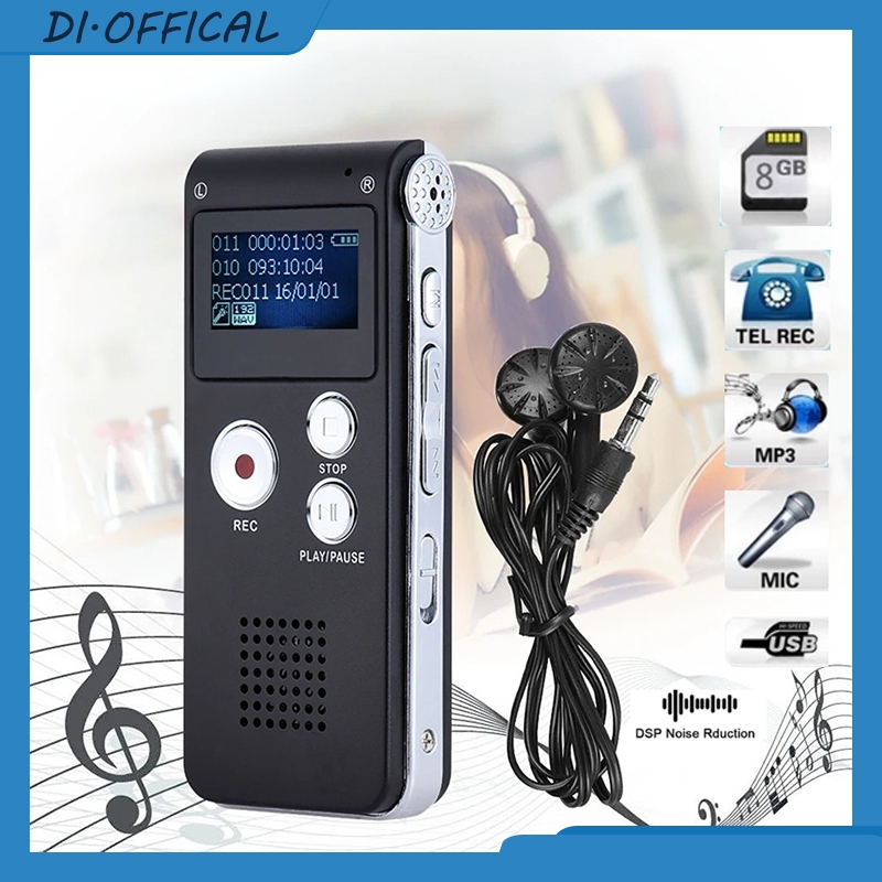 Jual USB Voice Record Mini 8GB Digital Sound Audio Recorder Dictaphone ...