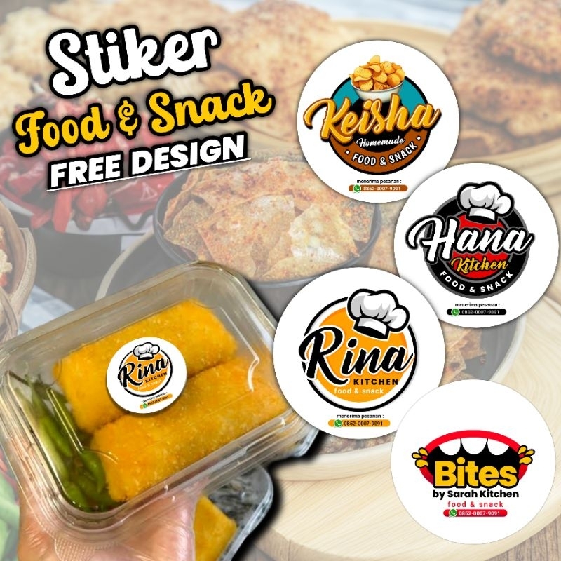 Jual ( minimal order 100 pcs ) Stiker Label Kemasan Stiker Jajan Stiker ...
