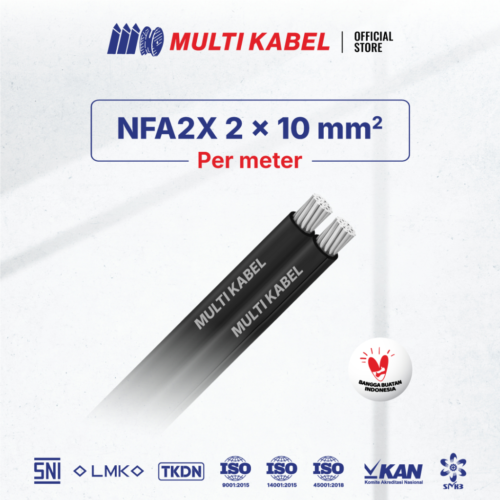 Jual MULTI KABEL-Kabel NFA2X 2x10mm² - Kabel Aluminium XLPE SPLN -Hitam ...