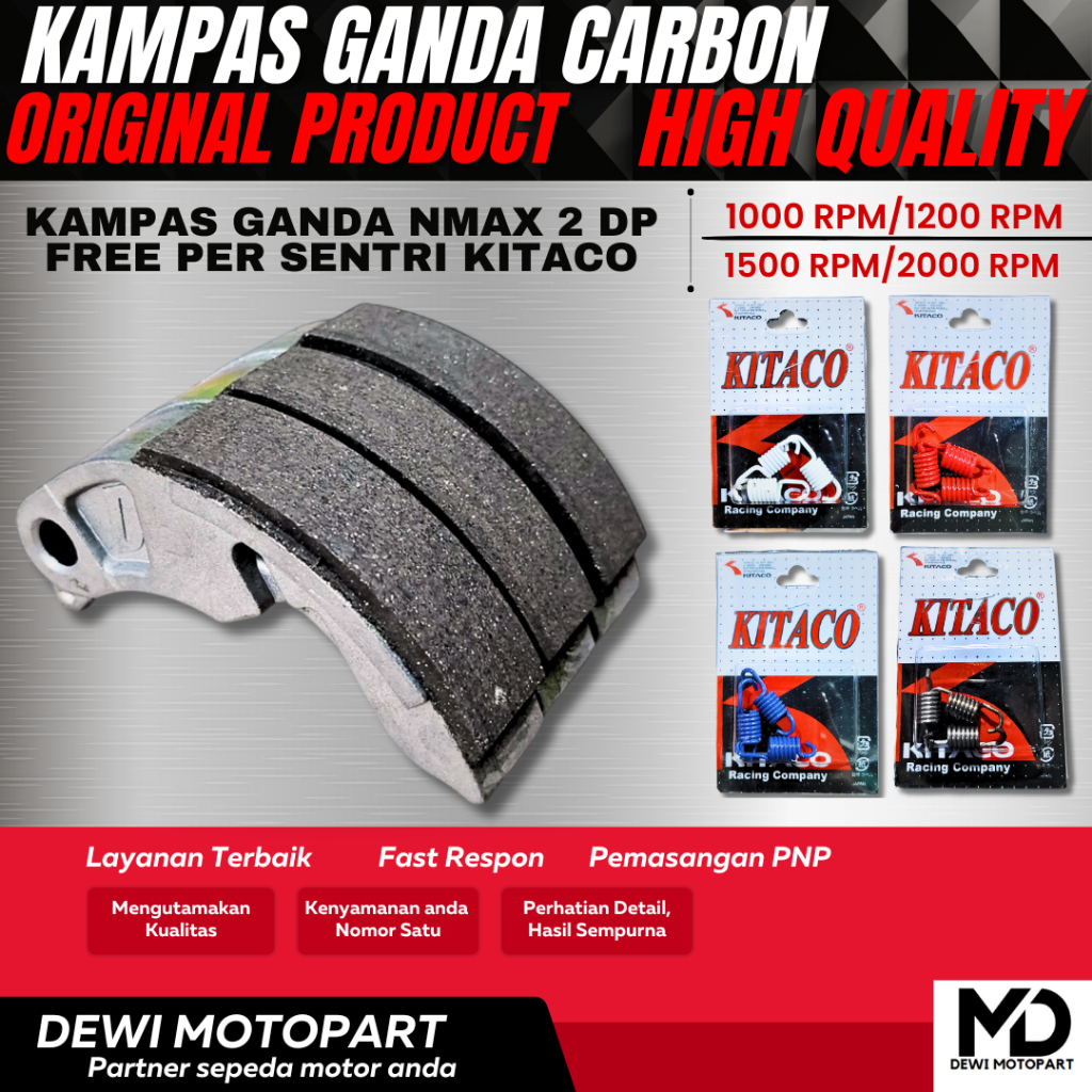 Jual KAMPAS GANDA CARBON NMAX BAHAN ARAMID FULL CARBON 2DP KAWAT BAJA ...