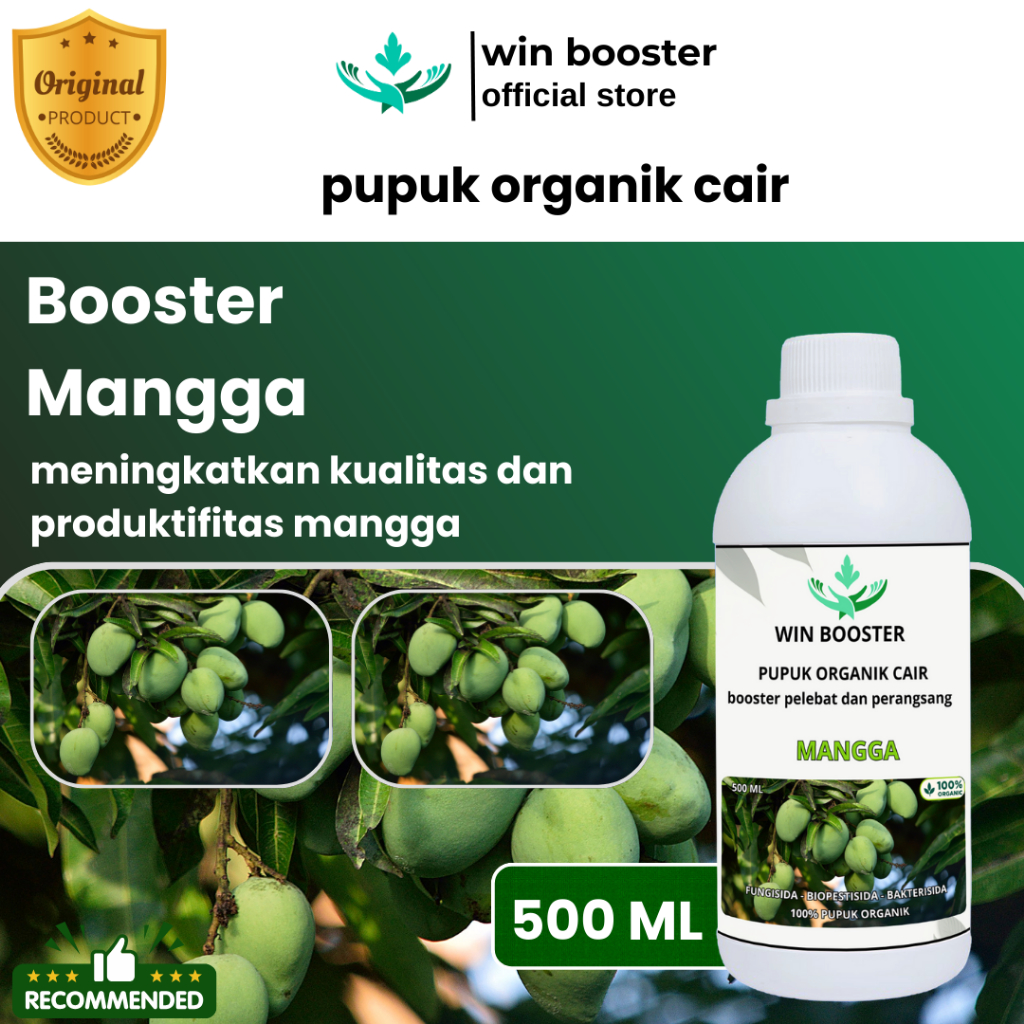 Jual Pupuk Organik Cair Booster Mangga, POC WIN BOOSTER MANGGA, poc kompos organik melebatkan ...