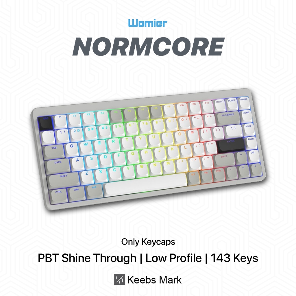 Jual Womier Skyline R2 Normcore Keycaps Shine Through PBT Doubleshot ...