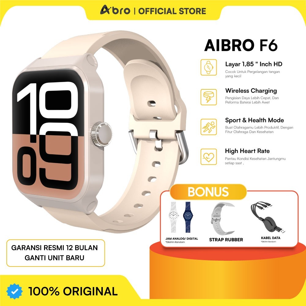 Jual [ FREE JAM ANALOG ] AIBRO Smartwatch F6 Jam Pintar Premium ...