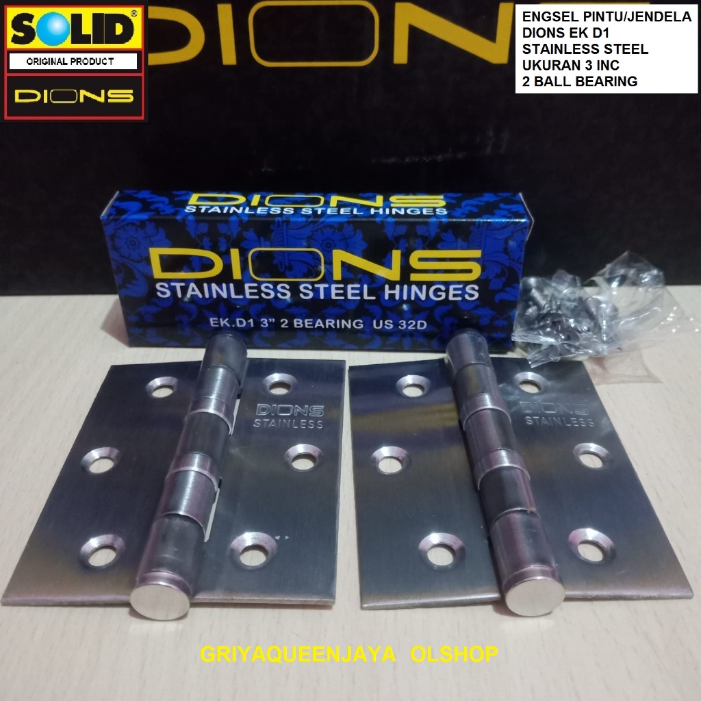 Jual Dions EKD1 3inch Stainless Engsel Pintu atau Jendela | Shopee ...
