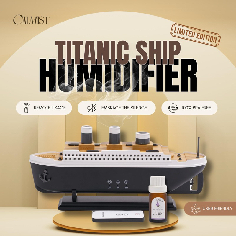 Jual CALMIST Titanic Ship Electric Diffuser Essential Oil Bundle ...