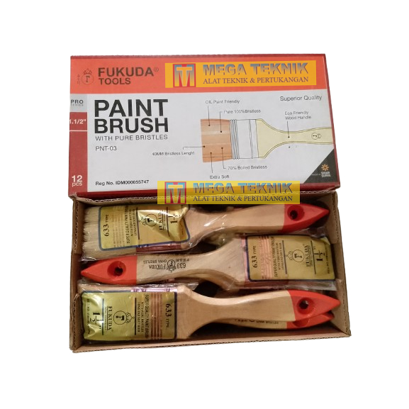 Jual KUAS CAT FUKUDA 633 1 INCH / 1.5 INCH | Shopee Indonesia