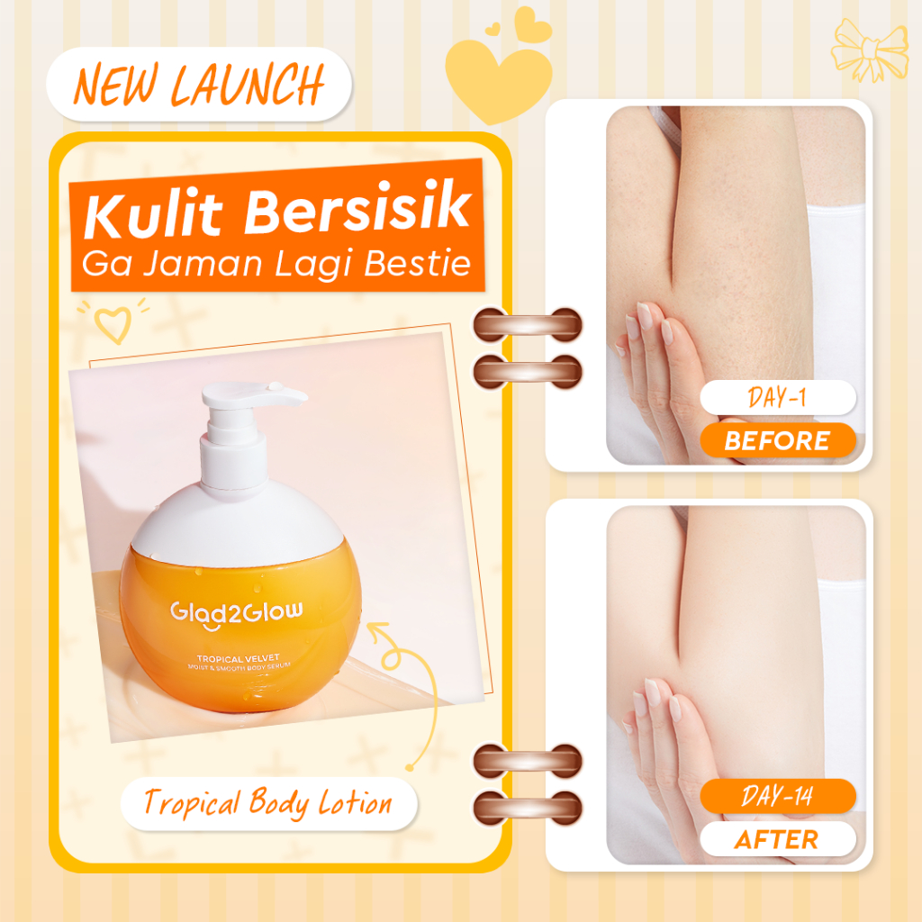 Jual [100%ORI]GLAD2GLOW Tropical Velvet Moist & Smooth Hand Body Serum ...