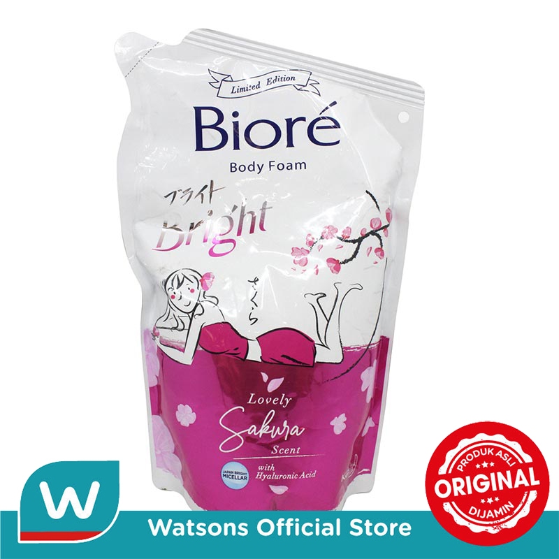 Jual Biore Body Foam Lovely Cherry Sakura Refill 450ml | Shopee Indonesia