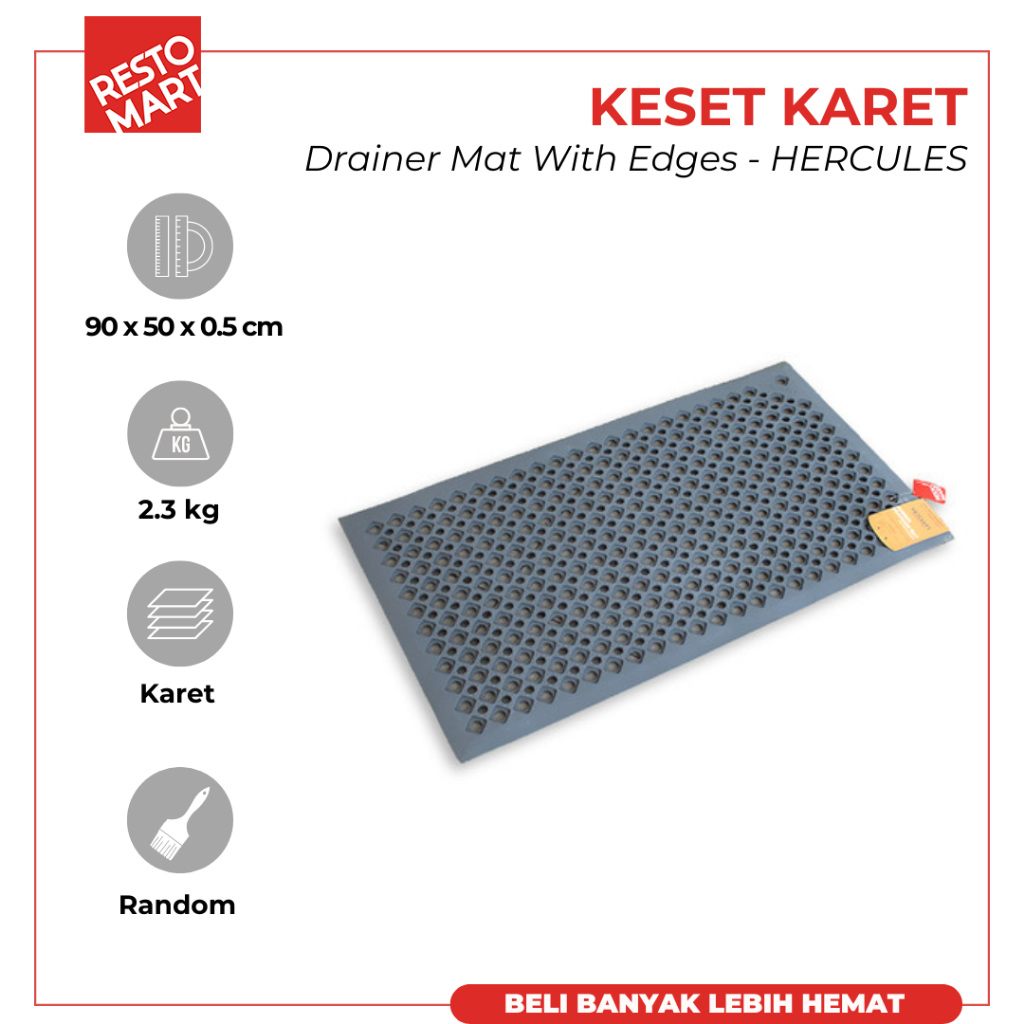 Jual Keset Karet / Drainer Mat With Edges HERCULES Rubber (1799155)(F1 ...