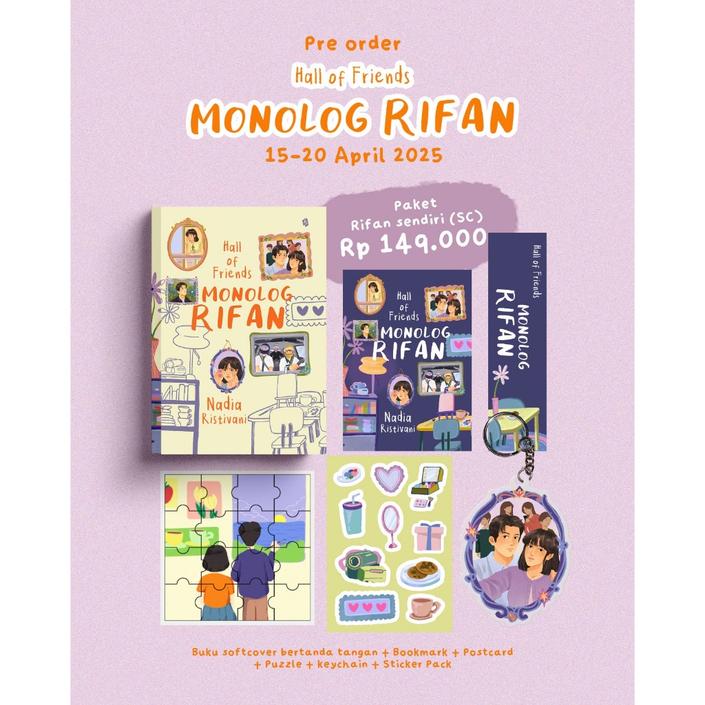 Jual BATCH 2 NOVEL HALL OF FRIEND: Monolog Rifan by Nadia Ristivani ...