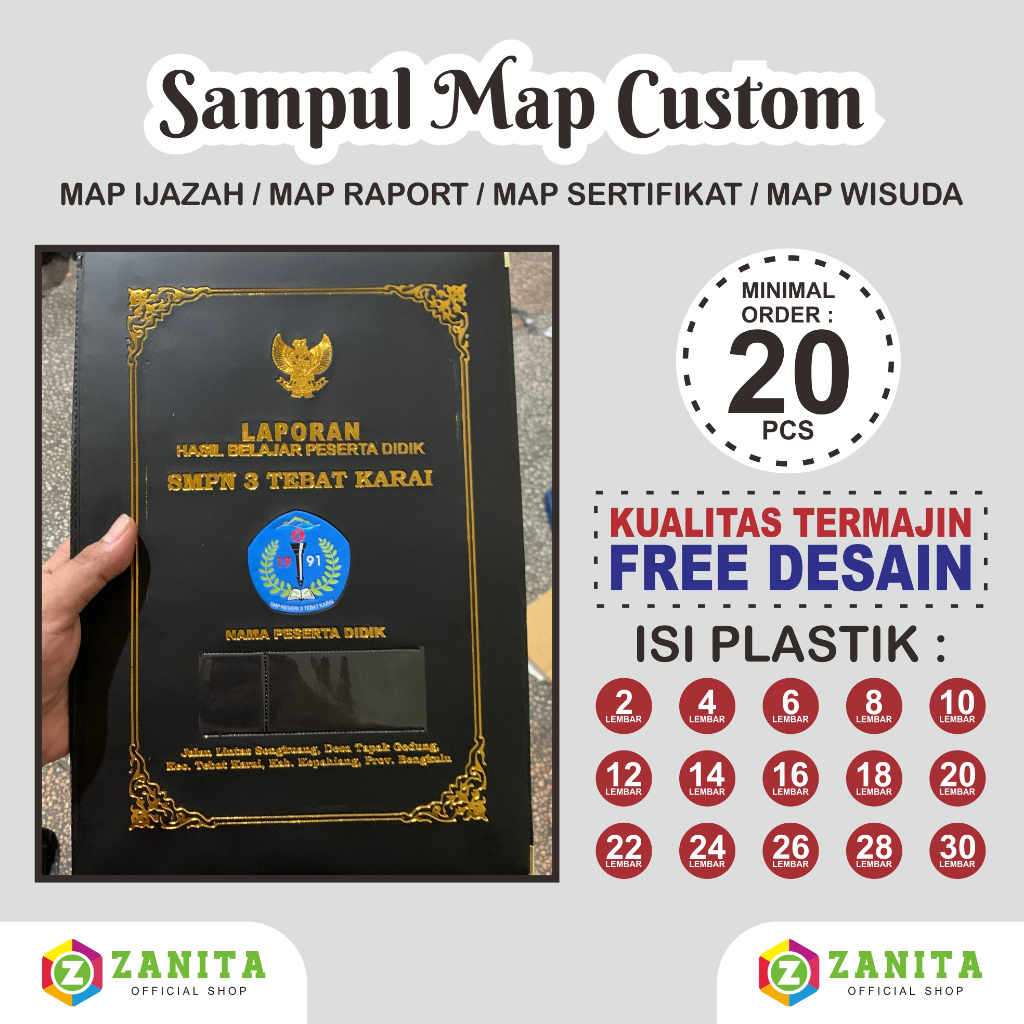 Jual MAP RAPORT LOGO BERWARNA HOTPRINT PRESS K13 | MAP SERTIFIKAT MAP ...