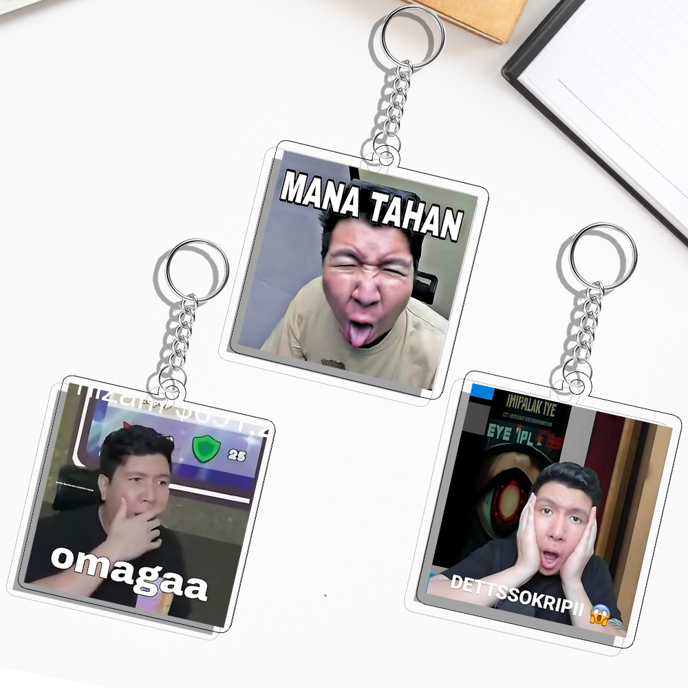 Jual MEME Windah Basudara Keychain | Gantungan Kunci MEME Windah ...
