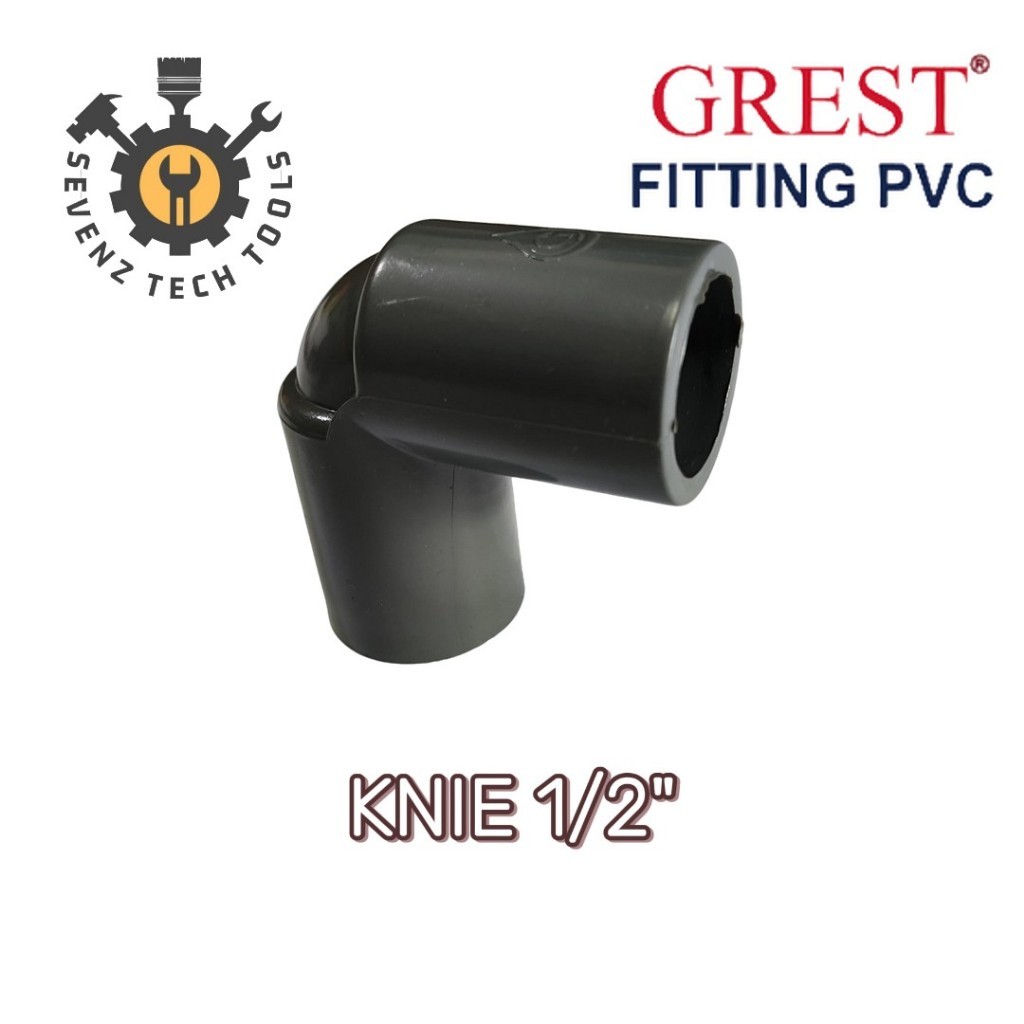 Jual KNIE 1/2" INCI PVC GREST FITTING PVC ELBOW KNEE/L 1/2" GREST ...