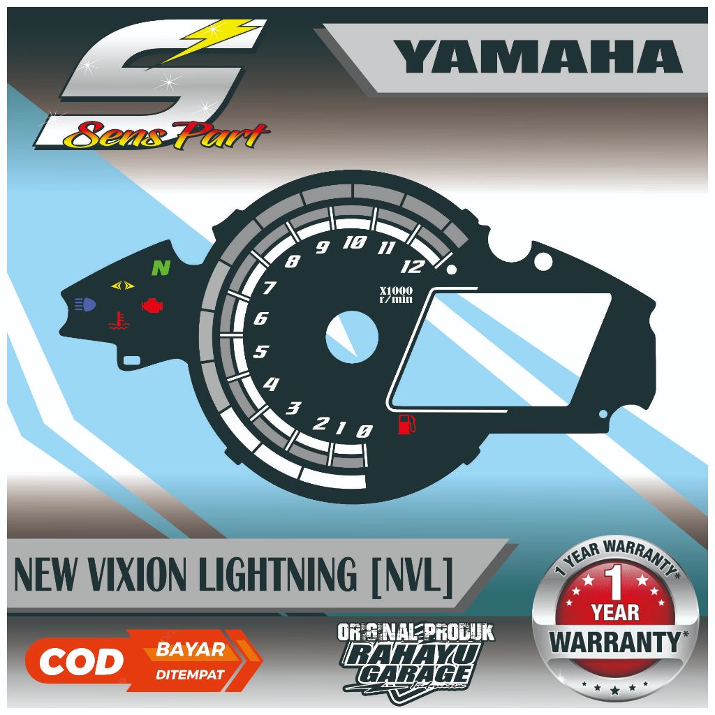 Jual PAPAN SPEEDOMETER CUSTOM YAMAHA NEW VIXION LIGHTNING [NVL ...