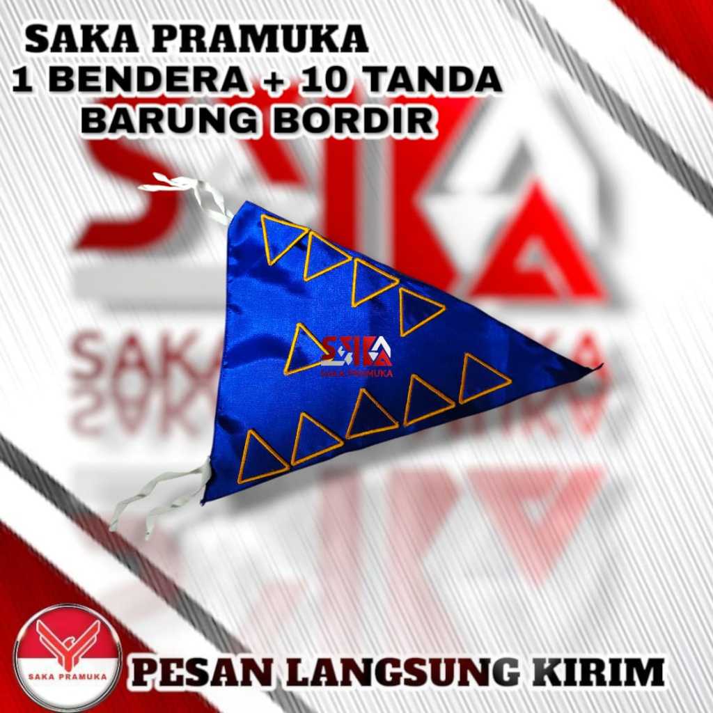 Jual (1 Bendera+10 tanda barung) Bendera barung pramuka siaga warna ...