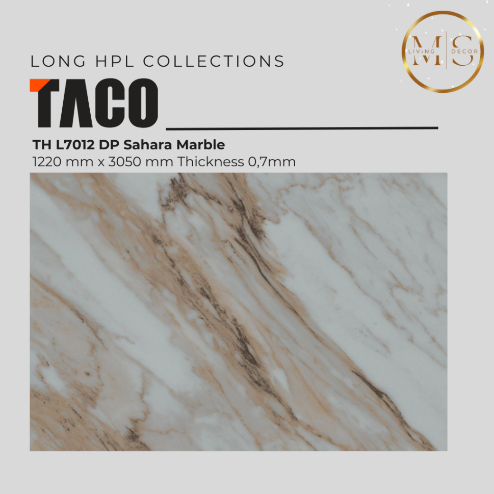 Jual HPL TACO LONG SERIES TYPE TH L7012 DP (Sahara Marble) PANJANG 3m ...