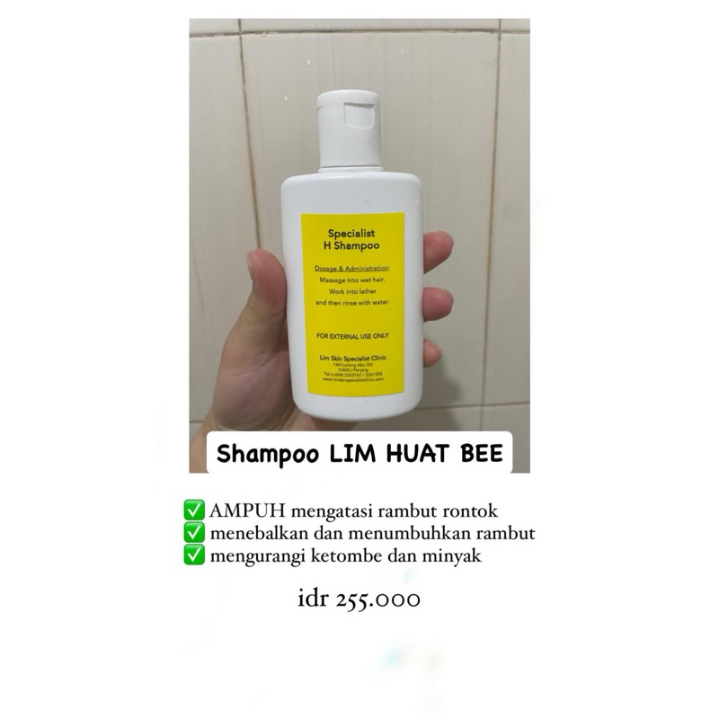 Jual SHAMPOO LIM HUAT BEE / Lim skin clinic Penang | Shopee Indonesia