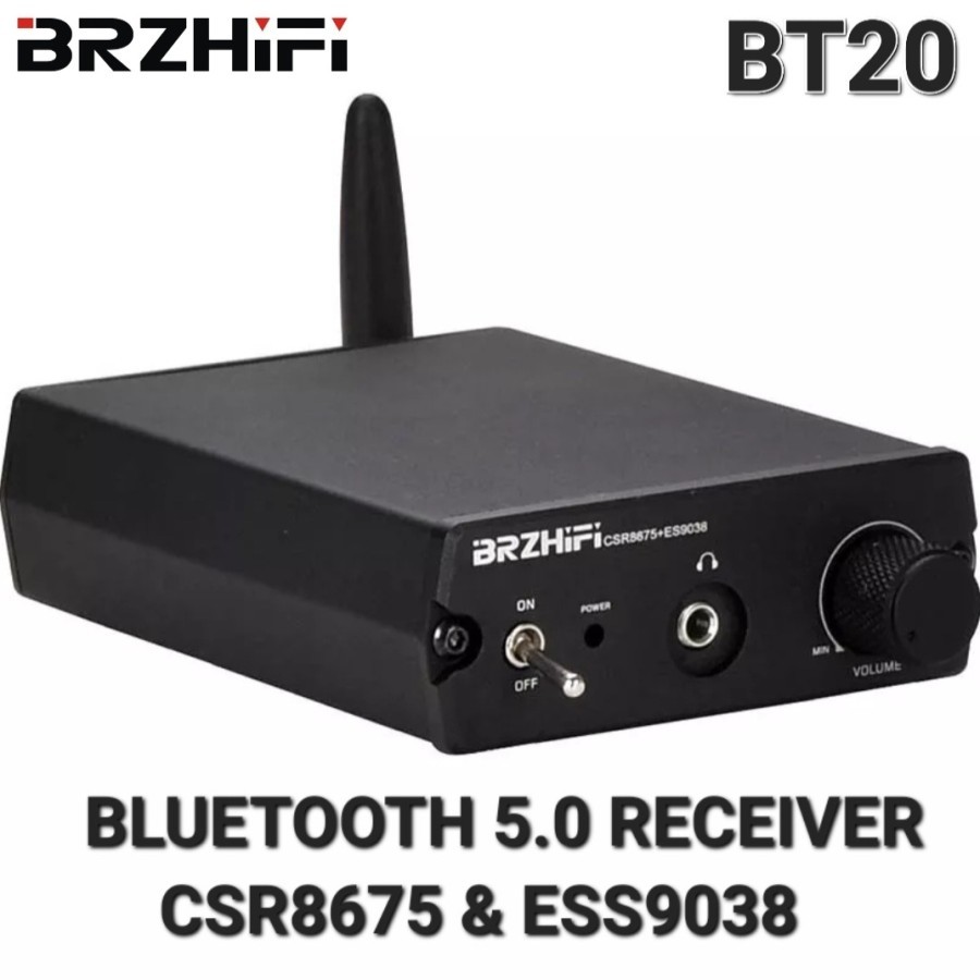 Jual BRZHIFI BT20 Bluetooth 5.0 APTX/LDAC Audio Receiver CSR8675+ES9038 ...