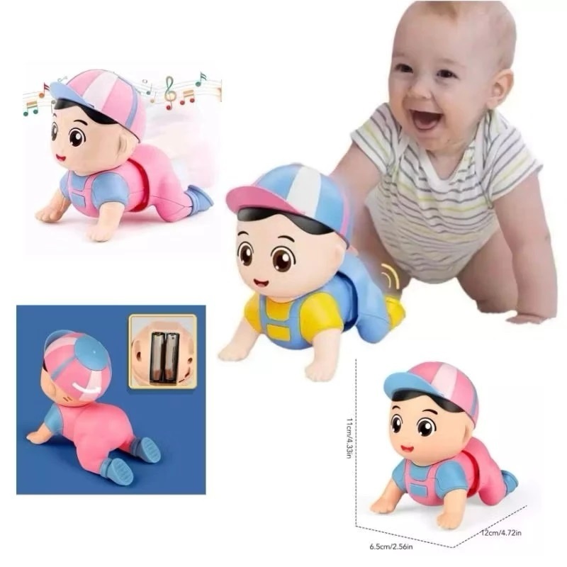 Jual Mainan Boneka Bayi Topi Merangkak Cute Crawling Baby Mainan Bayi ...