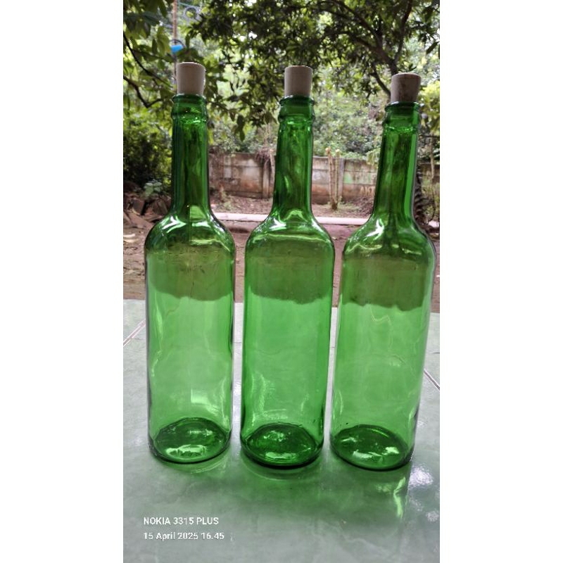 Jual botol kaca hijau 600ml botol isi ulang botol asli warna hijau ...