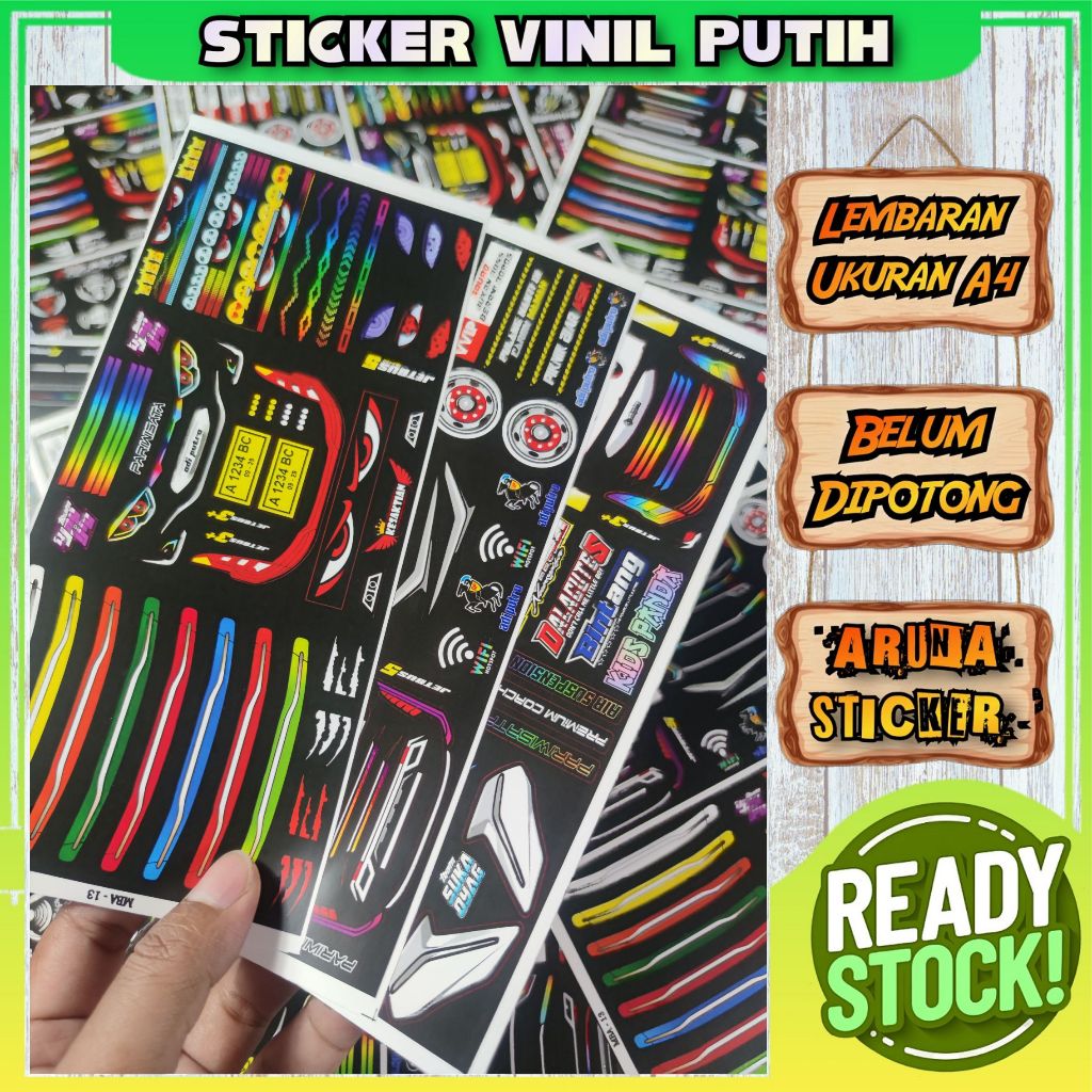 Jual Sticker Miniatur Bus Bahan Vinyl Putih | Shopee Indonesia