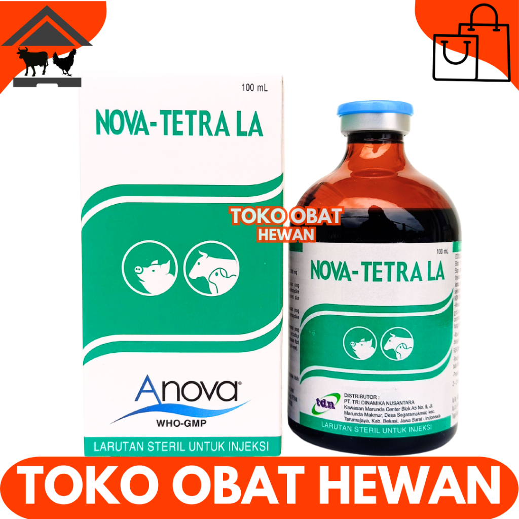 Jual NOVA TETRA LA 100ML - (Oxytetra20%) Antibiotik Spektrum Luas Atasi ...