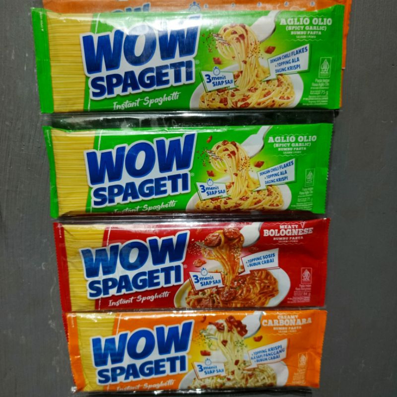 Jual MIE WOW SPAGETTI BOLONGNESE, CARBONARA 84GR | Shopee Indonesia