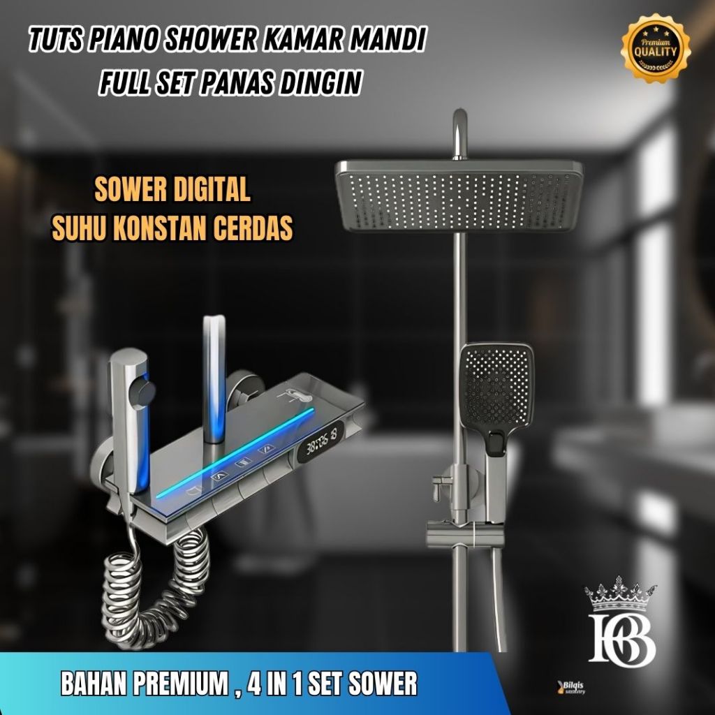 Jual PAKET Shower Kamar Mandi Luxury Led 1 SET 4 in 1/Shower Digital ...