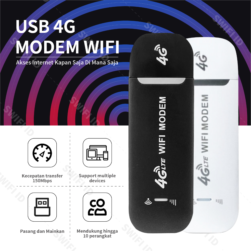 Jual Modem WIFI 4G Support All Operator SIM card 150 Mbps Modem 4G LTE ...
