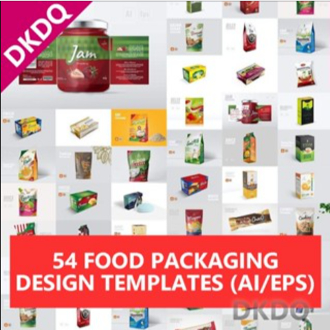 Jual W47 54 Food Packaging Template Bundle Presentation Templates ...