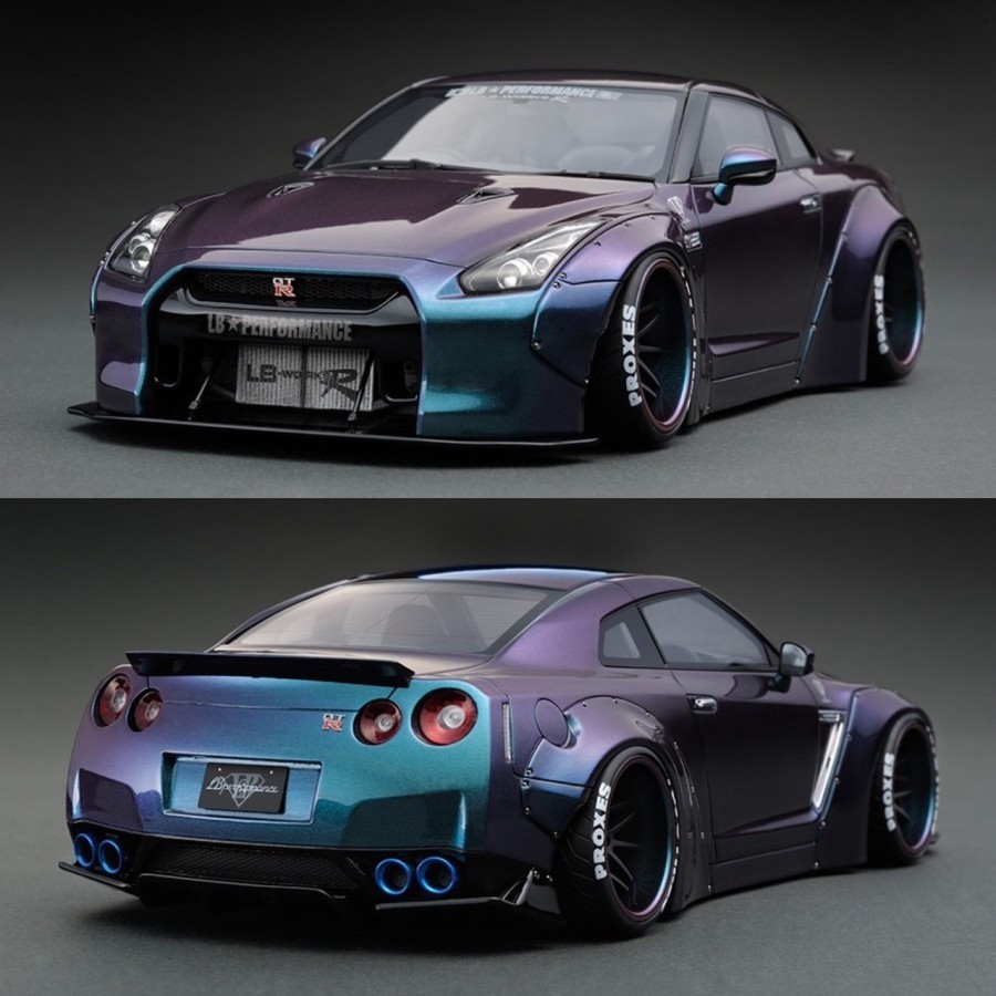 Jual Ignition Model 1:18 LB-Works GT-R R35 (Metallic Purple / Green ...