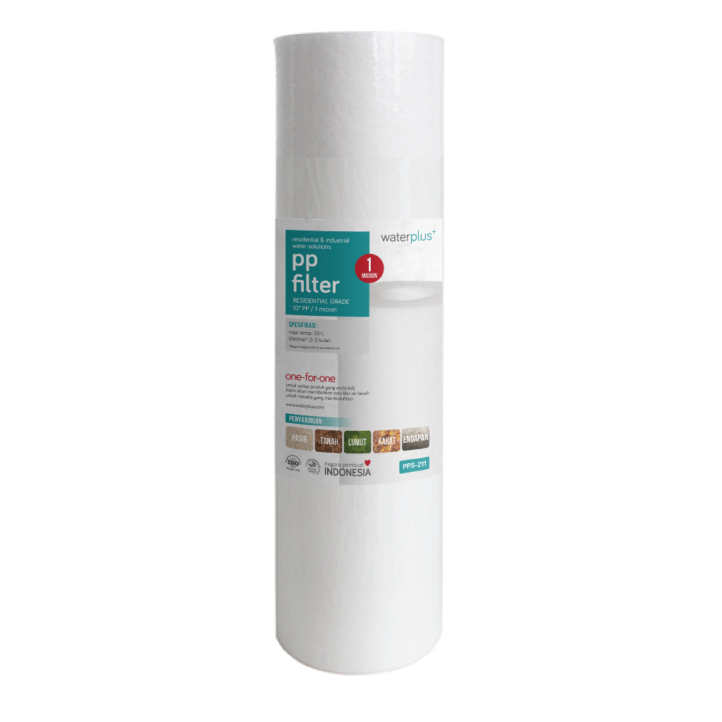 Jual waterplus+ | Filter Catridge PP Spun 10" 1 Micron | PPS-211 ...