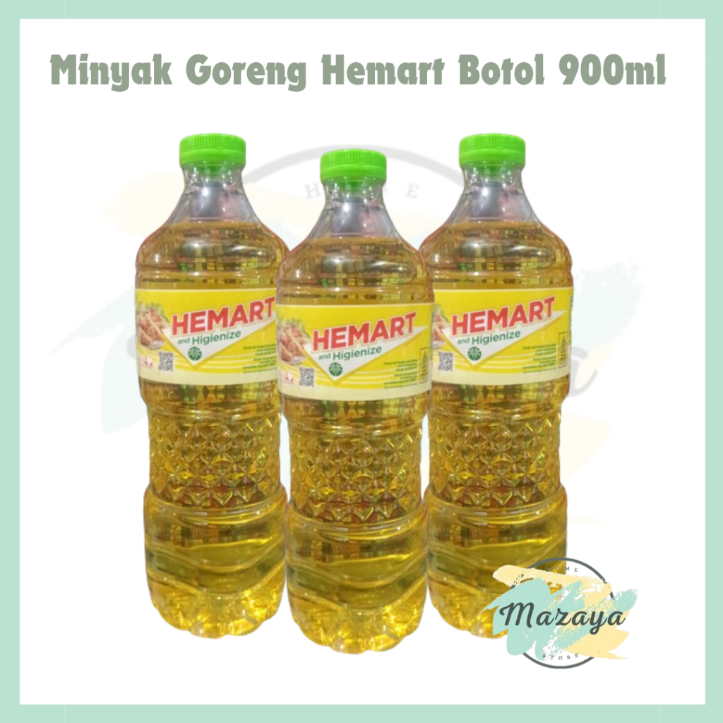 Jual MINYAK GORENG HEMART BOTOL 900ML - MAZAYA HOMESTORE | Shopee Indonesia