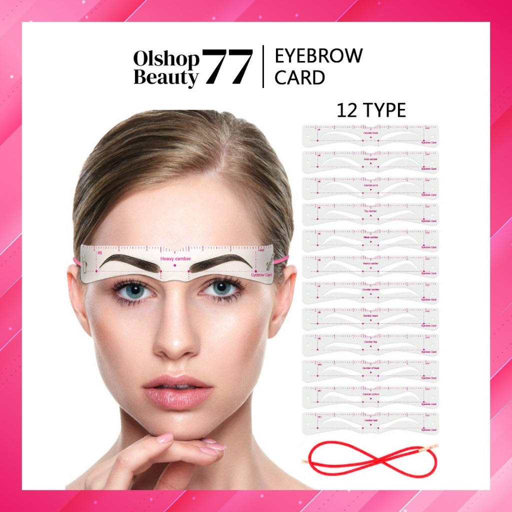 Jual ALAT CETAKAN EYEBROW RELUR/ PENGGARIS 12 PCS 1 SET LENGKAP DENGAN ...