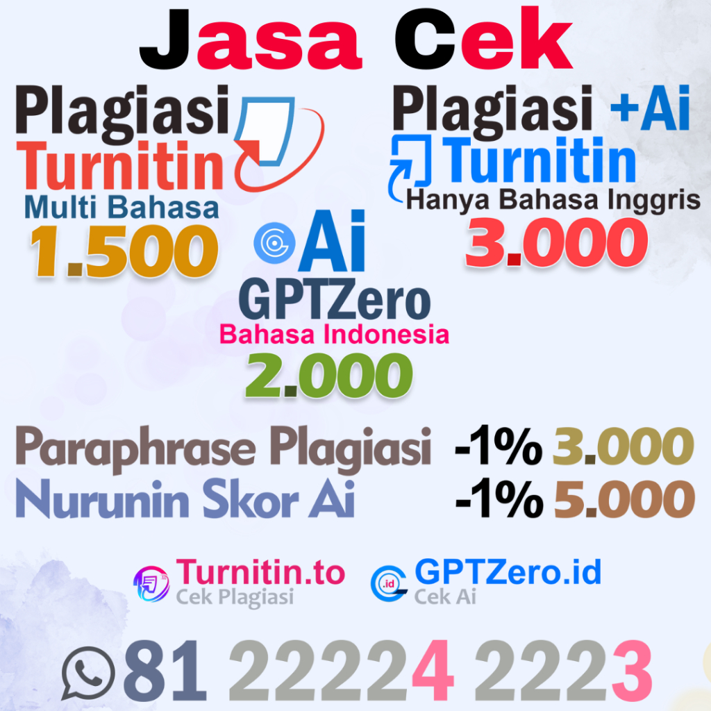 Jual Jasa Cek Ai TURN 1TiN GPTZero Indonesia Inggris Proses 1-2 menit ...