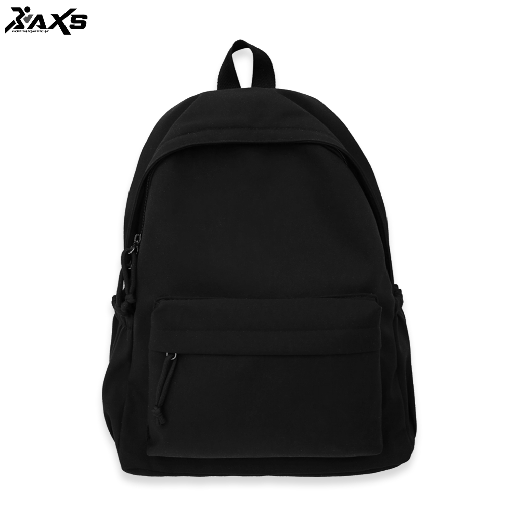 Jual Tas Ransel Polos Hitam Backpack Sekolah Laptop Keren Pria Wanita ...