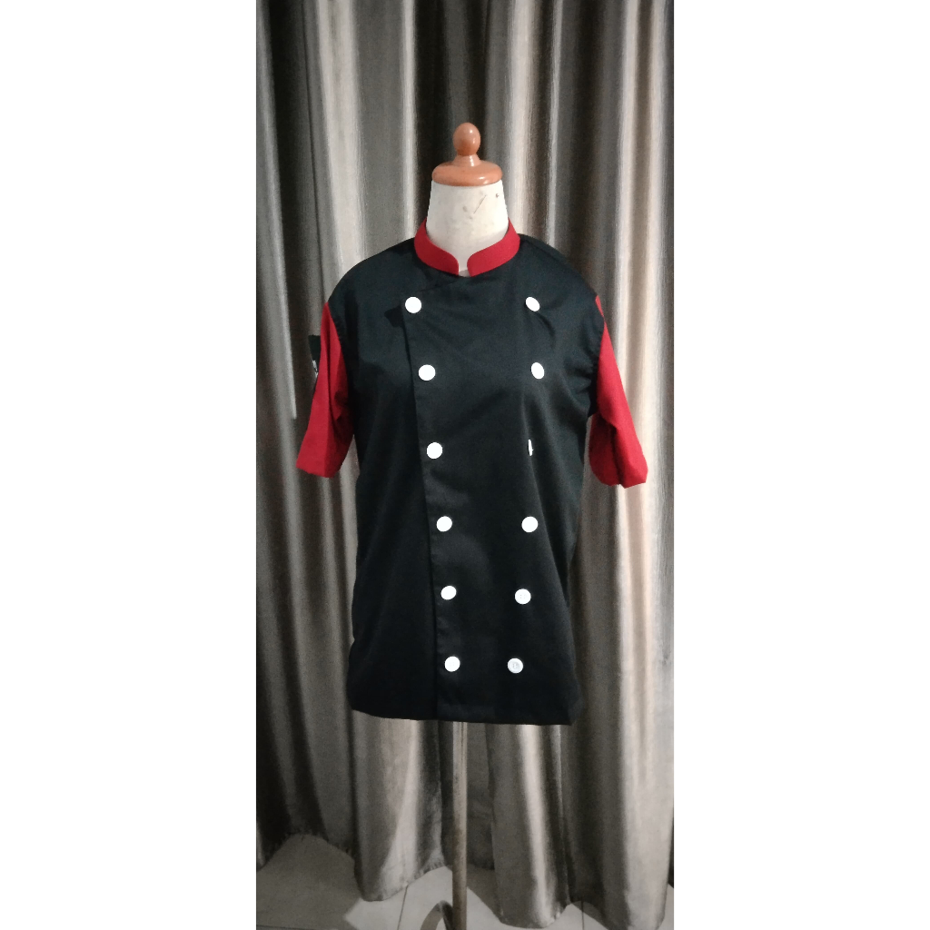 Jual Chef Jacket - Baju Koki Lengan Pendek Pria Wanita - Baju Cook ...