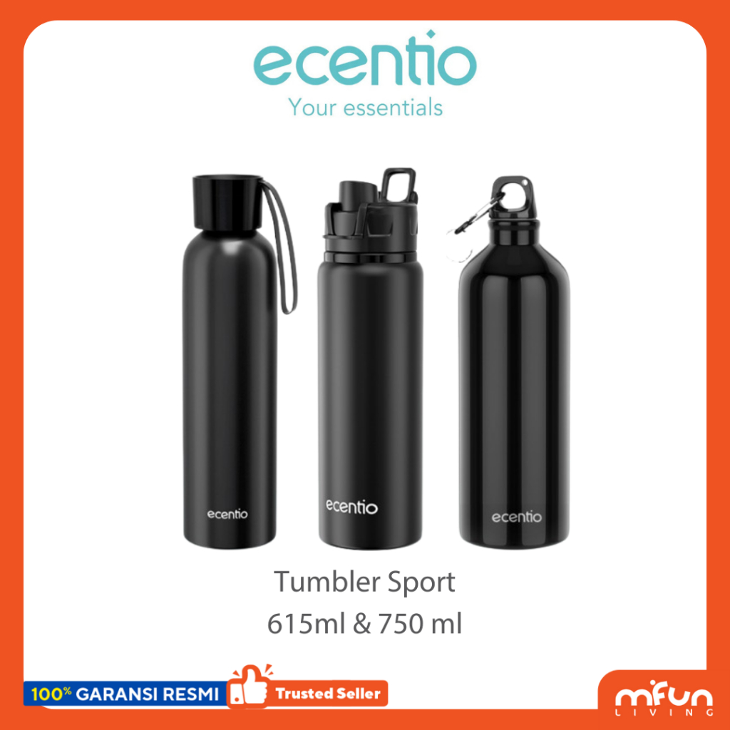 Jual Ecentio Tumbler Sport Botol Minum Olahraga 615ml & 750ml | Shopee Indonesia