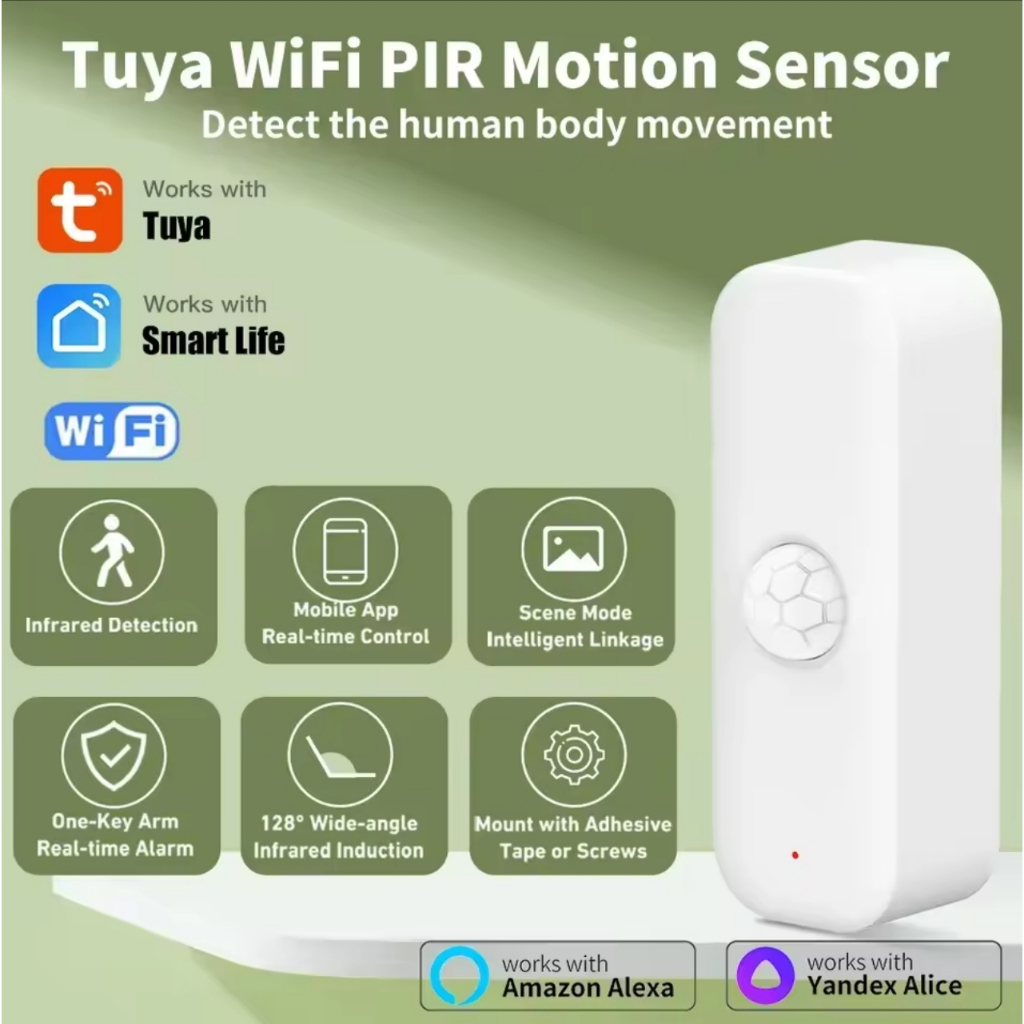 Jual Tuya WiFi PIR motion sensor, smart home, human body infrared ...