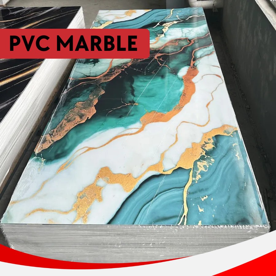 Jual Marmer Pvc Dinding / UV Marmer 122 x 290 x 3mm | Shopee Indonesia