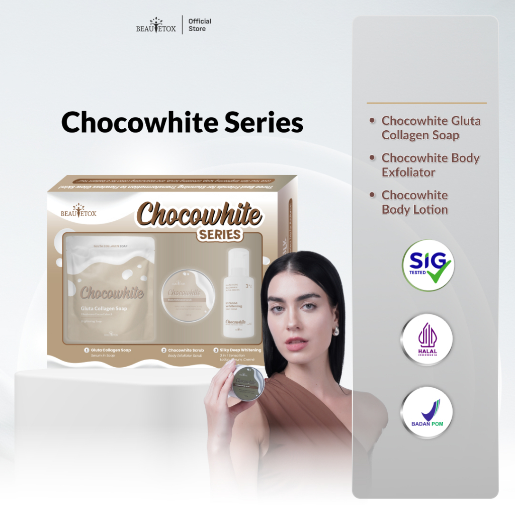 Jual Beautetox Chocowhite Series Box Gluta Collagen Soap Body Scrub ...