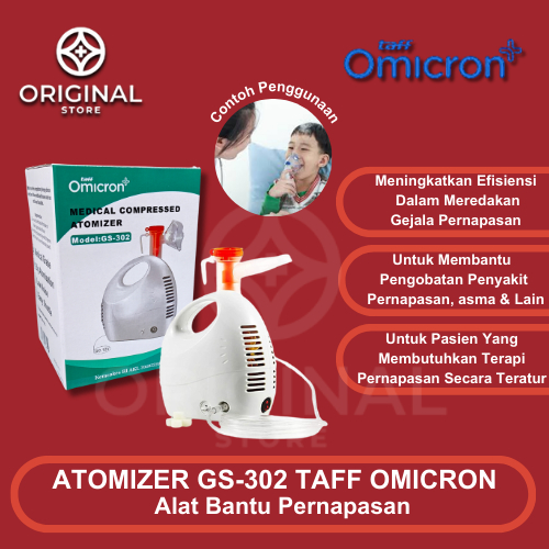 Jual ATTIVA Alat Terapi Pernapasan Compressor Inhaler Nebulizer Atomizer - GS-302 - White ...