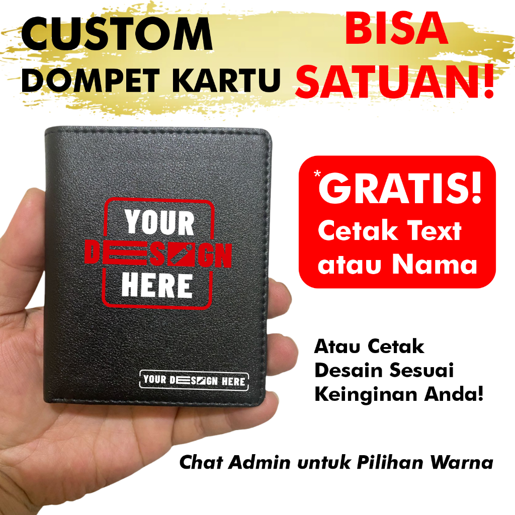 Jual Dompet Custom - Dompet Minimalis Kulit Sintetis Premium - Kado ...