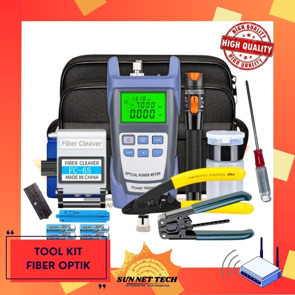 Jual Set Toolkit FTTH VFL Optical Power Meter Cleaver | Shopee Indonesia