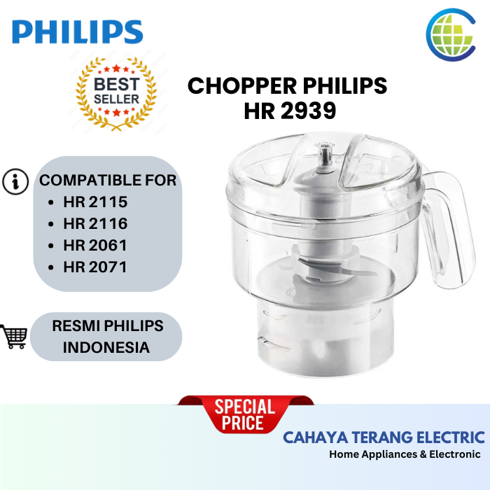 Jual Philips Meat Chopper HR 2939 Penggiling Pelumat Daging HR2939 ...