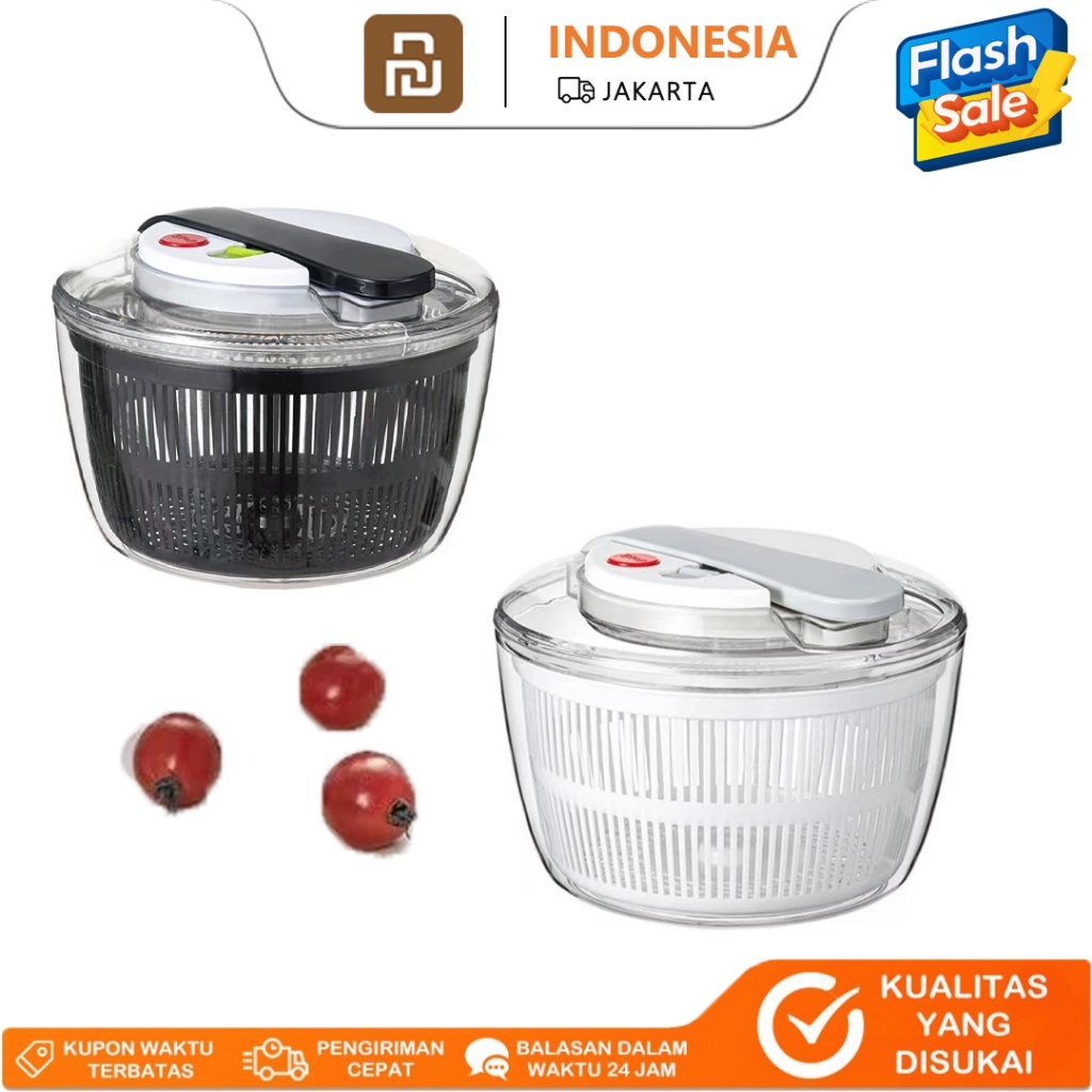 Jual Salad Spinner -Alat Pengering Sayur& Buah, Putar Manual, Wadah ...