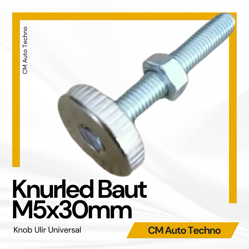 Jual Knob ulir knop knurled baut ulir m5 x 30 mm universal | Shopee ...