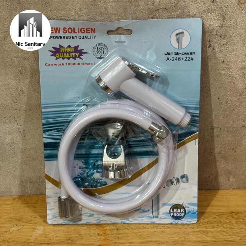 Jual A 246 SOLIGEN Jet shower PUTIH cebok toilet WC / hand shower bidet soligen | Shopee Indonesia