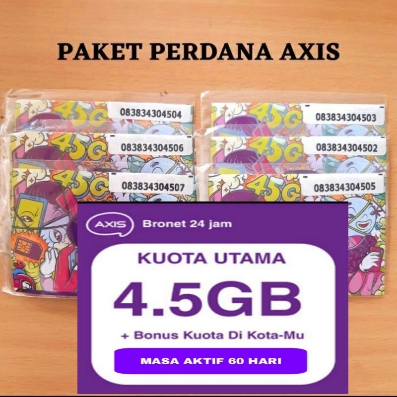 Jual KARTU Perdana Axis Kuota Bronet 4,5GB +BONUS dikotamu masa aktif 60hari | Shopee Indonesia