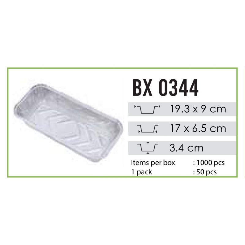 Jual [ 1 pc ] Aluminium Tray Persegi Panjang BX 0344 | Shopee Indonesia